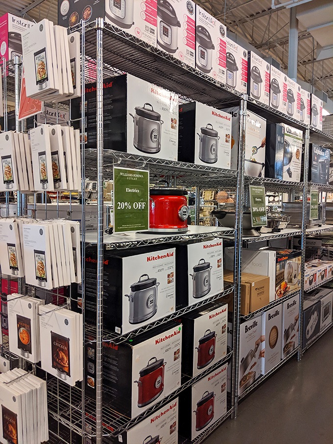 Kitchen gadgets stacked to the ceiling, turning even microwave-dinner enthusiasts into aspiring celebrity chefs overnight.