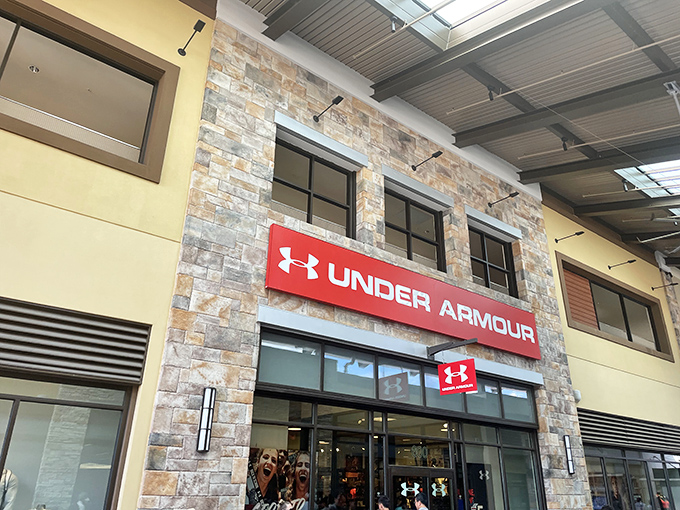 Under Armour's impressive storefront promises performance wear that won't perform a disappearing act on your savings account.