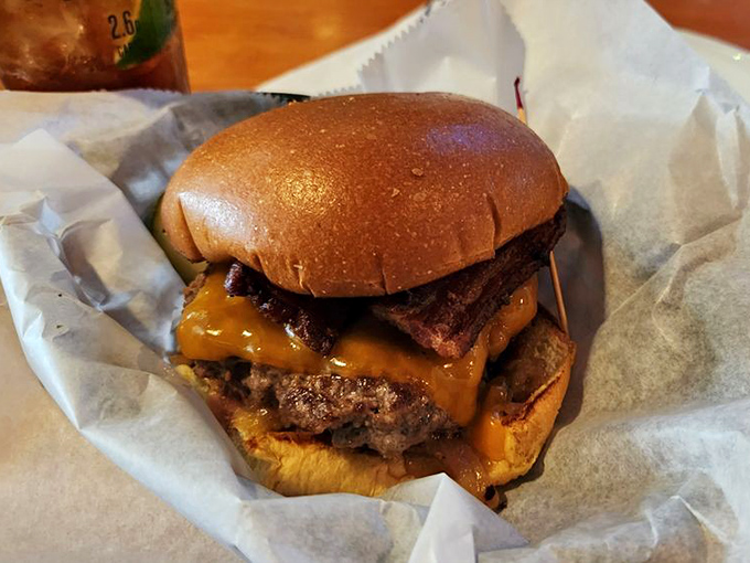 This isn't just a burger; it's a monument to the art of excess, where cheese and beef find their higher purpose together.