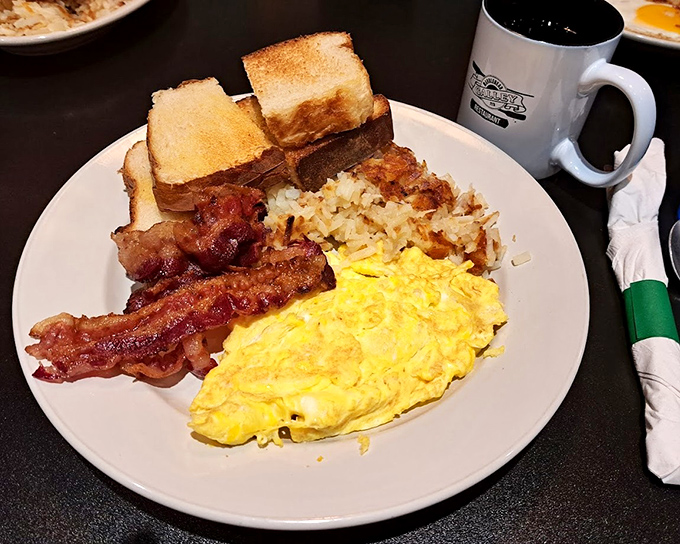 Breakfast at the Galley proves they're not just a one-trick pony&mdash;fluffy eggs, crispy bacon, and golden toast create the kind of morning fuel that launches perfect lake days.