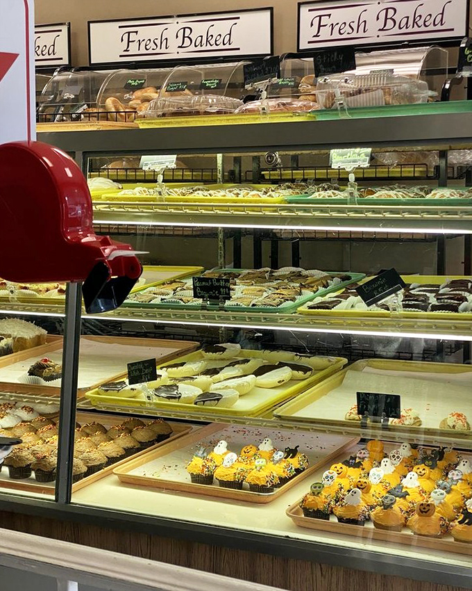 Behind the counter, "Fresh Baked" signs state the obvious&mdash;everything here is made with care, not shipped in from some factory.