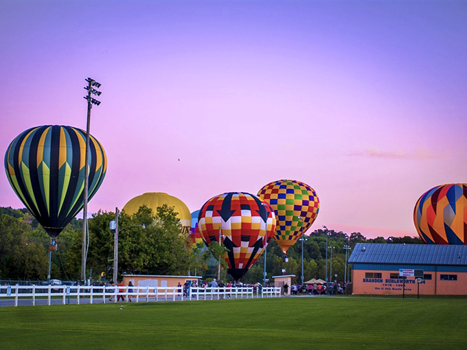 The balloon festival transforms Harrison's skyline into a floating rainbow&mdash;nature's way of reminding you that retirement should be colorful.