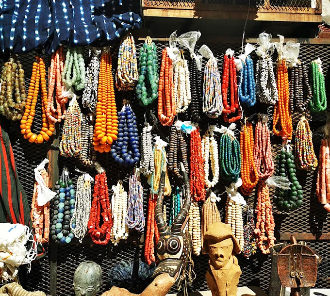A rainbow of beads that would make Iris Apfel nod in approval. These necklaces aren't just accessories—they're wearable art.