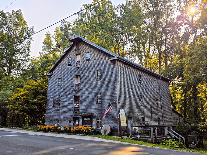 Bear's Mill stands as a weathered testament to craftsmanship and purpose—like your grandfather's hands, showing every year of honest work.
