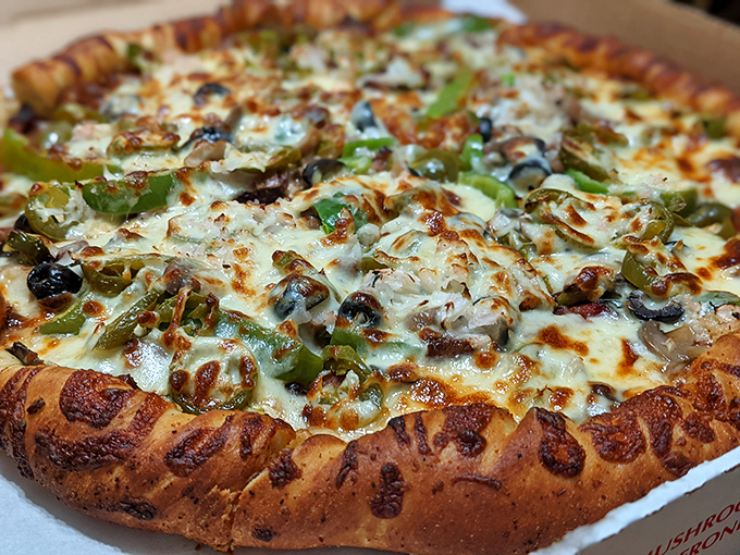 Another pizza masterpiece where barbecue and Italian traditions collide. The crust bubbles tell stories of proper heat and attention.