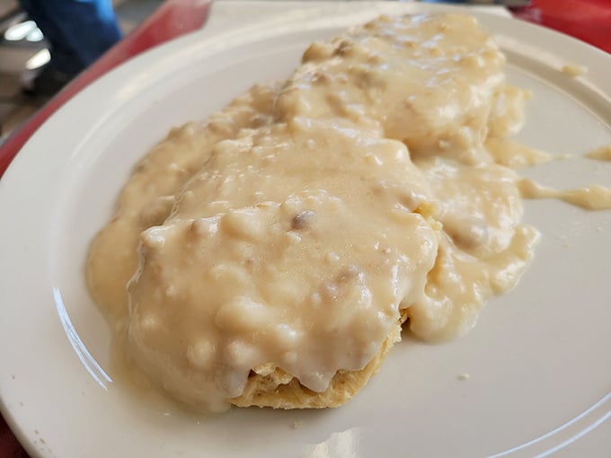 Biscuits and gravy so good they should be illegal&mdash;the kind that make you want to hug the cook and steal the recipe.