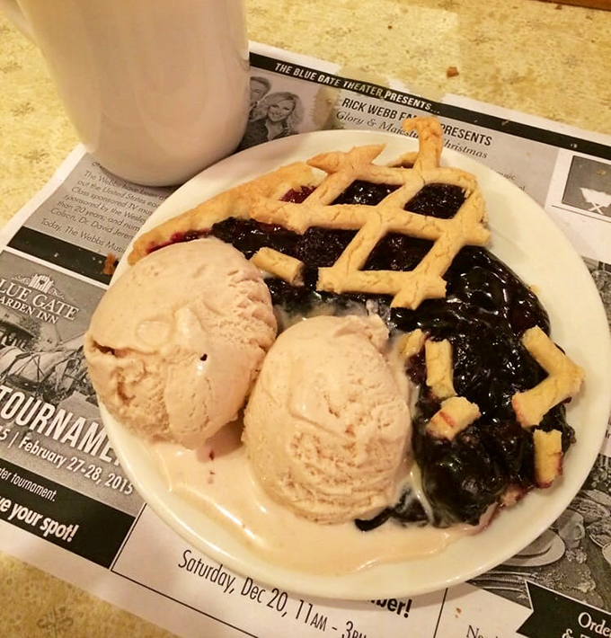 Blueberry pie with lattice crust and ice cream &ndash; a dessert so perfect it deserves its own Instagram account and fan club.