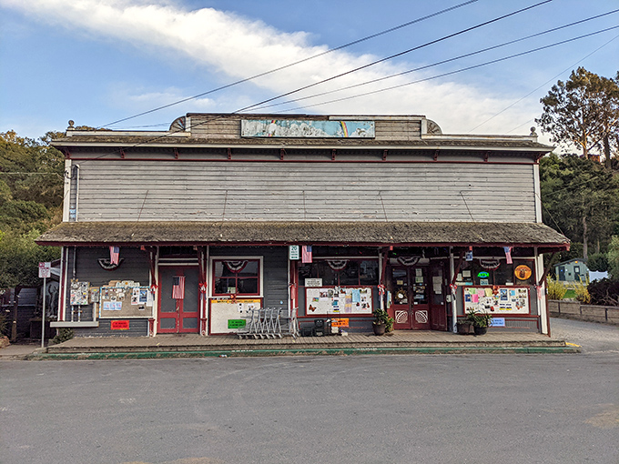 The Bolinas Super Market isn't winning any architectural awards, but it's the heartbeat of local provisions – authenticity over aesthetics.