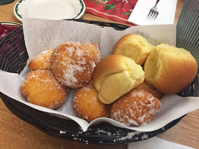 Dinner rolls that transform into magic vessels for butter and apple butter transportation.