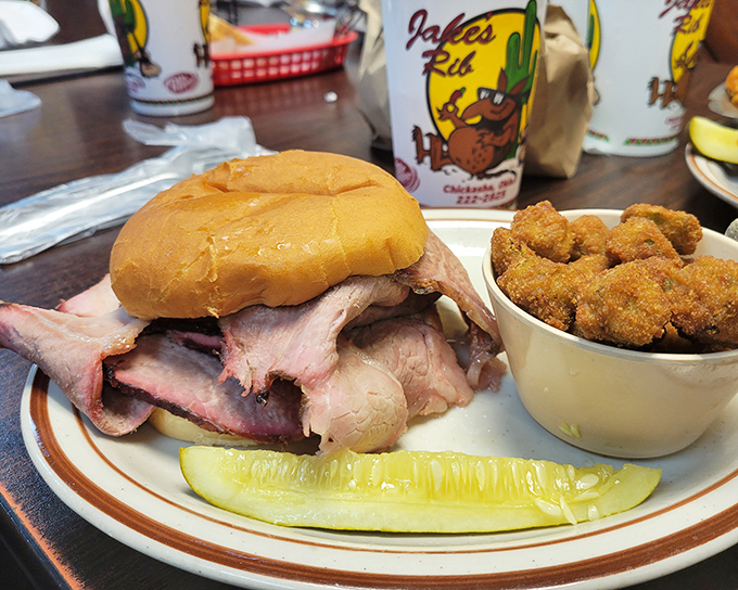 The sandwich that launched a thousand road trips&mdash;tender meat piled high on a soft bun with crispy sides for textural contrast.