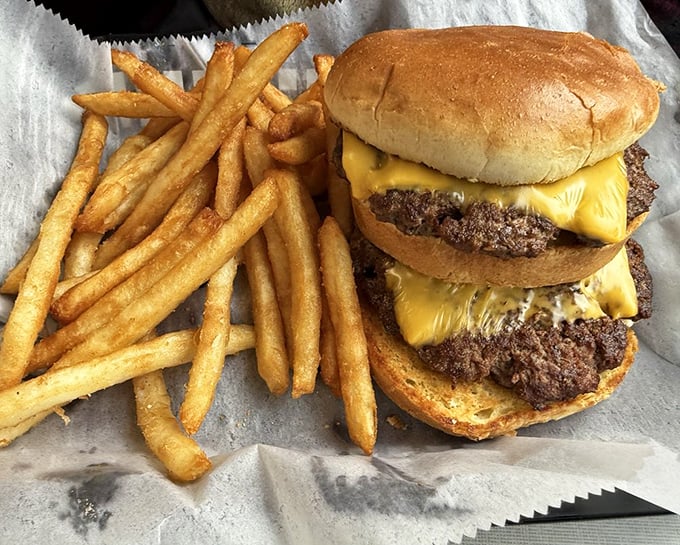 The double cheeseburger that answers the eternal question: "What if we took everything good about America and put it between two buns?"
