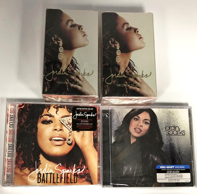 Jordin Sparks albums waiting for their encore performance in your car. Yesterday's chart-toppers become today's nostalgic road trip soundtrack.
