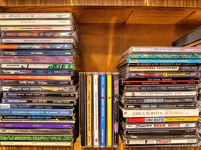 A music lover's goldmine where forgotten CDs find new life. Cinderblock's Greatest Hits? Don't mind if I do!