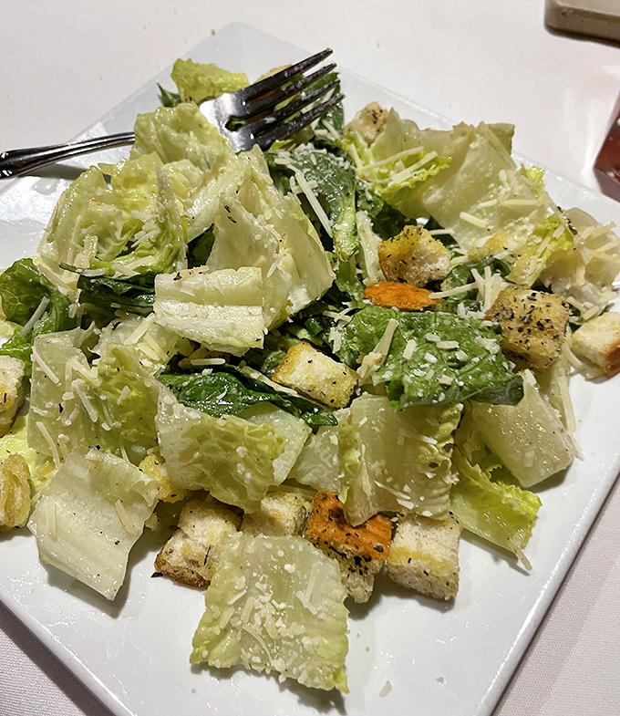 The Caesar salad arrives crisp and classic&mdash;proof that sometimes the simplest preparations, when done with care, outshine the most complicated culinary gymnastics.