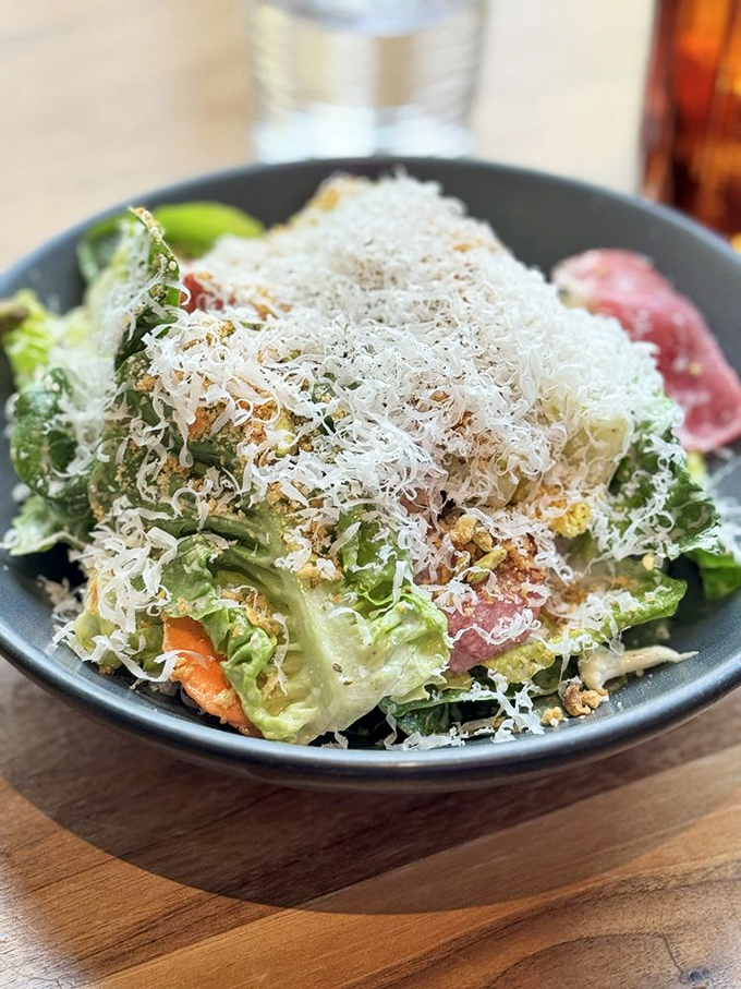 A Caesar salad that Julius himself would cross the Rubicon for. The mountain of cheese doesn't ask for permission&mdash;it demands your attention.