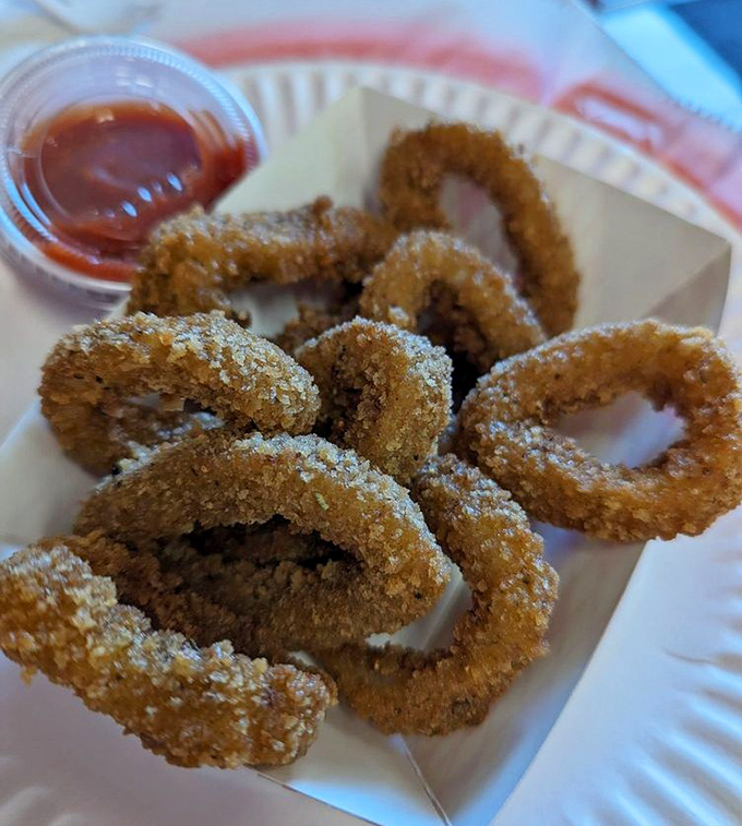 Calamari that's tender, not rubbery &ndash; the unicorn of fried seafood. These golden rings deserve their own Olympic medal category.