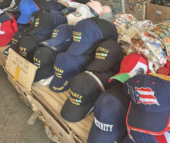 Military and veteran pride on display. These caps tell stories without saying a word&mdash;perfect souvenirs or gifts for the service members in your life.