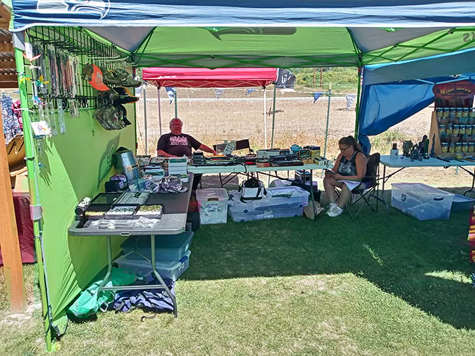 Love What You Do isn't just a slogan but a lifestyle for vendors who transform plastic containers into rainbow-hued retail displays.