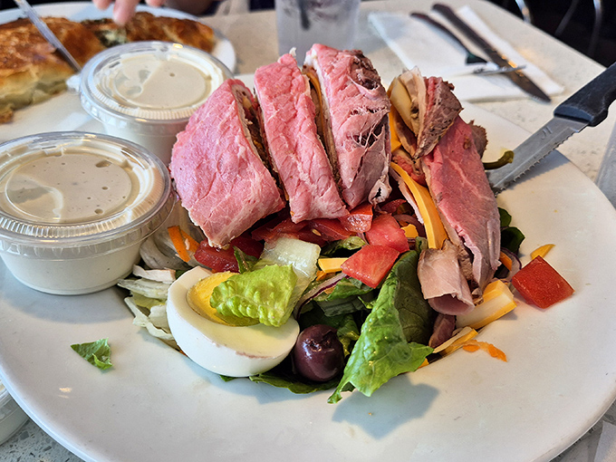 This chef salad isn't just lunch&mdash;it's a protein-packed strategy for justifying the slice of pie you're eyeing for dessert.