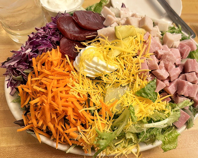 A chef salad that's actually exciting&mdash;vibrant, fresh, and arranged with the care of an artist who knows food should feed your eyes first.