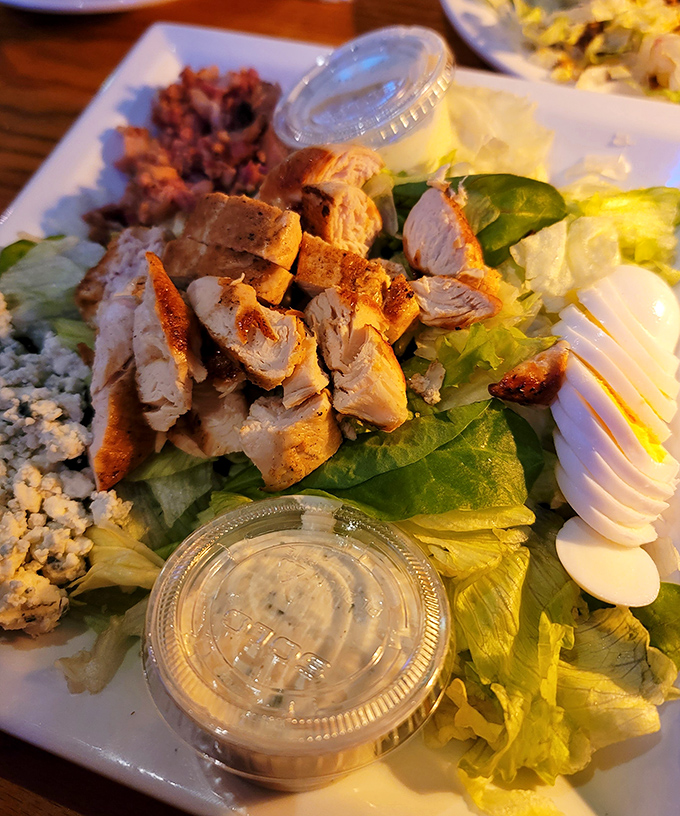 Grilled chicken atop fresh greens &ndash; proof that eating healthy doesn't mean eating boring at Beckett's.