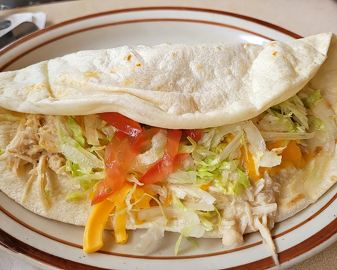Simple yet sublime &ndash; a fresh tortilla cradling chicken and veggies becomes something transcendent when made with decades of know-how.