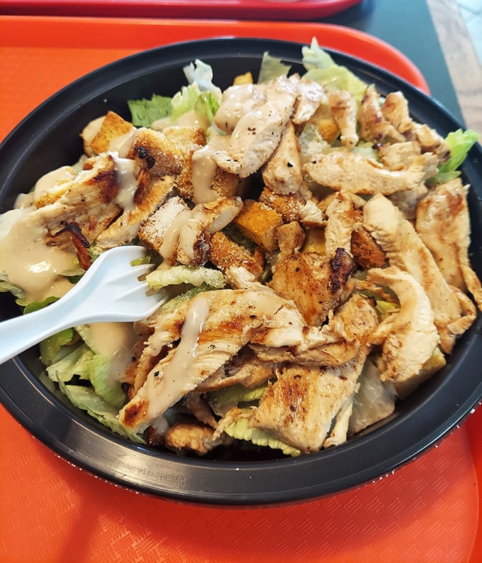 This chicken Caesar salad might technically be "eating healthy," but it's so good you'll forget you're being virtuous.