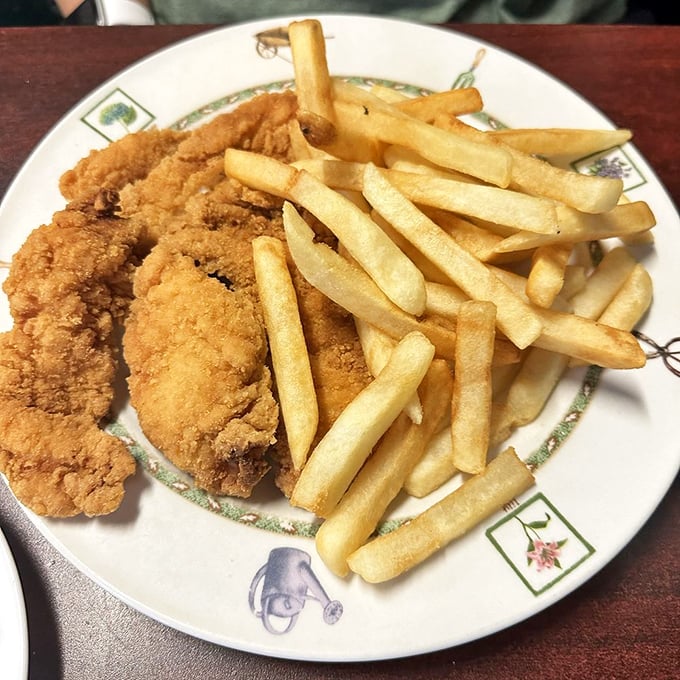 Chicken tenders and fries &ndash; proof that sometimes the simplest pleasures are the most satisfying. The kind of meal that makes adults feel like kids again.
