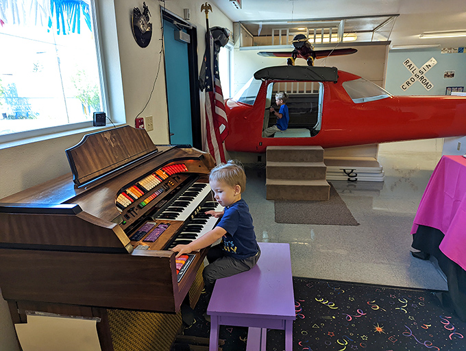 Inside the Children's Museum, tiny hands make big discoveries on instruments that somehow survive the enthusiasm.