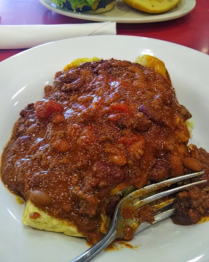Not your average chili&mdash;this hearty bowl of slow-simmered goodness comes with the perfect pickle sidekick for acid balance.