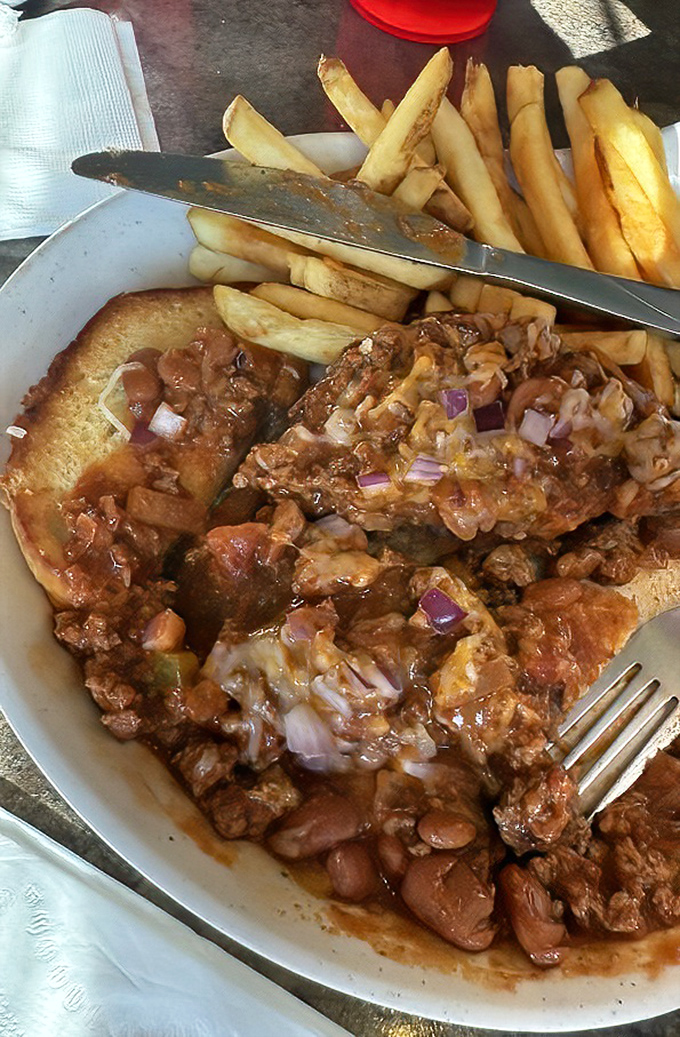 Not just chili on a burger&mdash;it's a soulful symphony of beef, beans, and melted cheese that makes fast food chains weep with inadequacy.