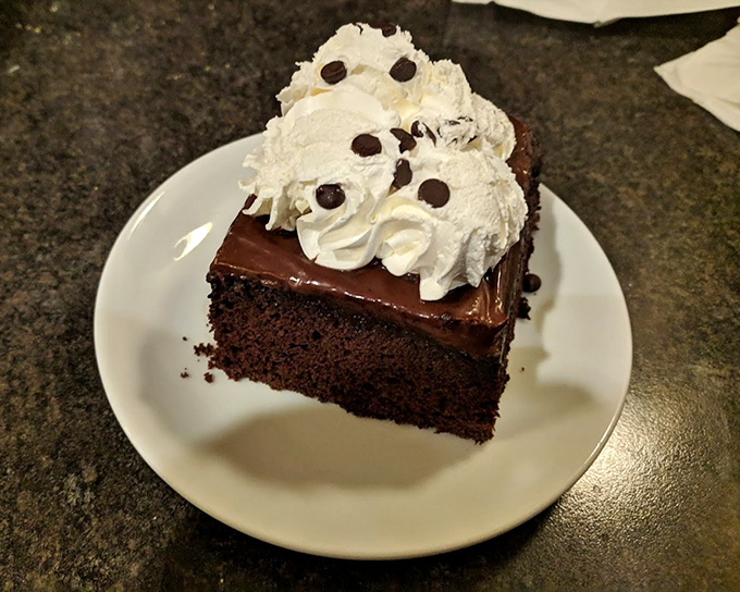 This chocolate cake doesn't need a fancy French name to tell you it's magnificent&mdash;the whipped cream and chocolate chips speak volumes.