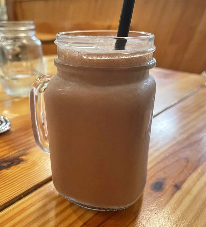 A chocolate peanut butter shake so thick and creamy, you'd swear there was a cow involved. The perfect partner for plant-based indulgence.