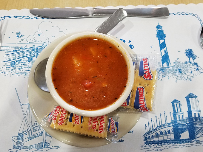 Minorcan clam chowder that tells the story of St. Augustine in every spoonful&mdash;a tomato-based rebellion against New England's creamy monopoly.