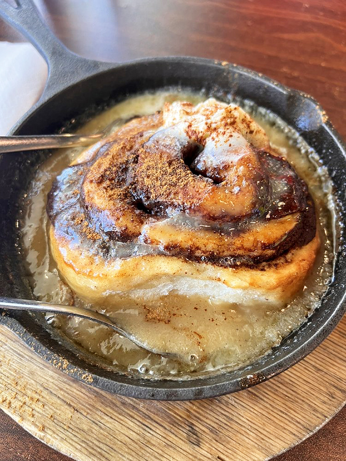 This isn't just a cinnamon roll&mdash;it's a bubbling, caramelized spiral of morning joy that makes donuts question their life choices.