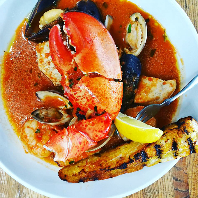 Cioppino that could make a mermaid weep &ndash; a tomato-based symphony of shellfish and tender fish chunks.