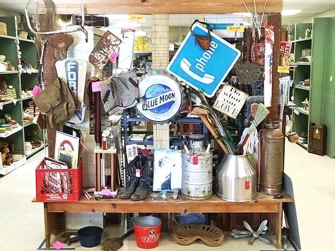 This collection could be titled "America's Attic"&mdash;Blue Moon signs, vintage tools, and forgotten treasures waiting for their second act.