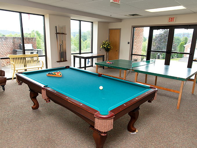 Where friendly competition never goes out of style. The community game room offers billiards, ping pong, and the chance to show off skills you've been perfecting for decades.