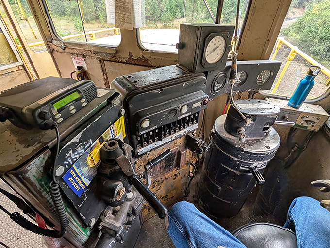 The business end of the operation &ndash; where childhood dreams of driving trains become very real responsibilities.