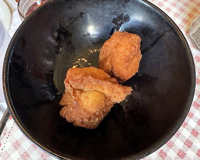 Corn fritters that look like little golden clouds of happiness. Two bites of these and you'll forget whatever was bothering you this morning.