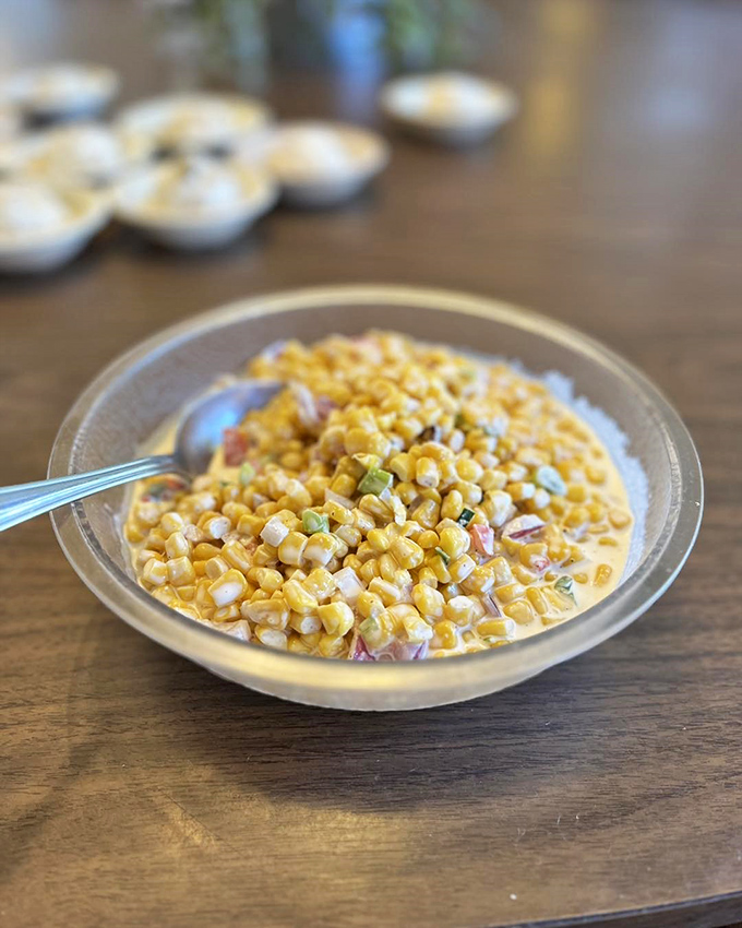 Creamy corn salad that transforms humble kernels into a celebration. The South's answer to caviar, only more delicious and considerably less pretentious.