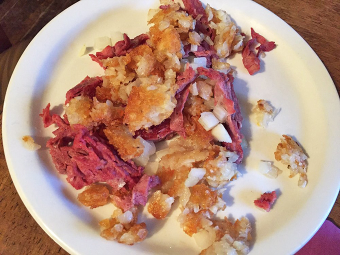 Corned beef hash that doesn't hide its intentions. Bold, hearty, and unapologetically delicious&mdash;like breakfast with attitude.