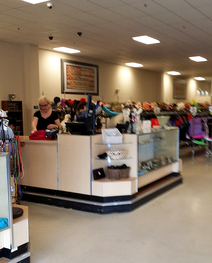 Command central of the thrifting universe, where treasures are tallied and bargain hunters complete their quests with triumphant smiles.