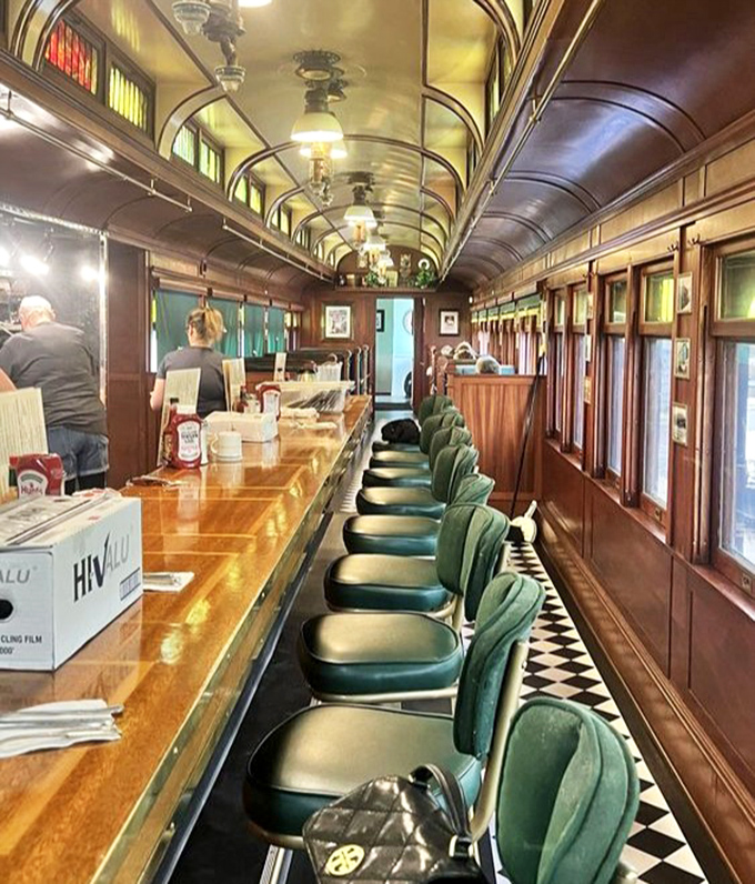 The counter seats offer front-row tickets to the best show in town: breakfast theater, where the grill is the stage and every sizzle tells a story.