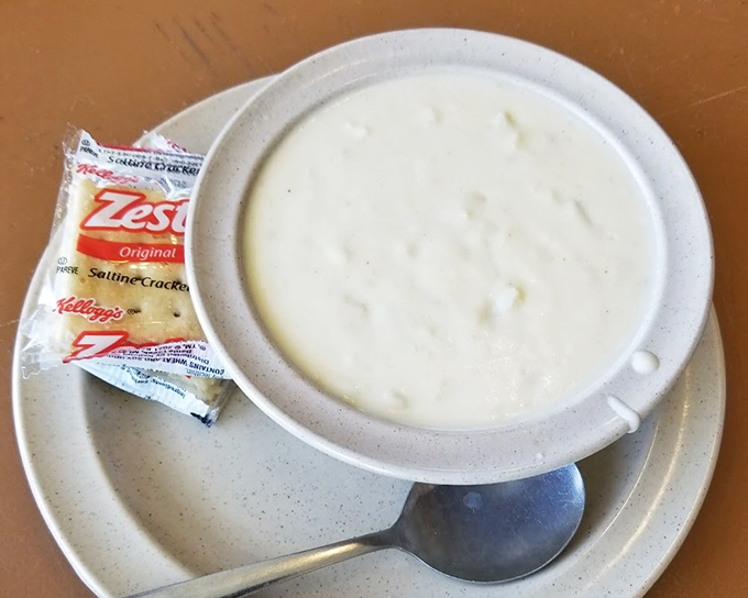 Cream of crab soup so rich it should come with its own tax bracket. Each spoonful delivers velvety comfort with treasures of crab throughout.