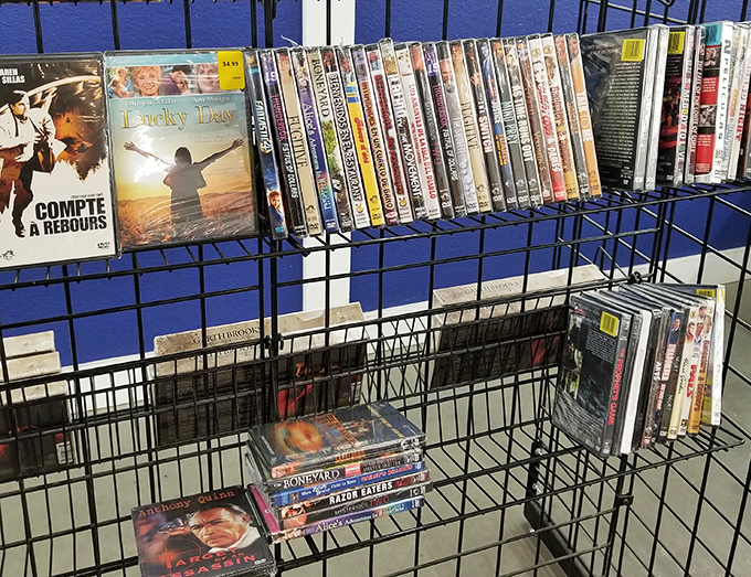 The DVD section: where forgotten films and yesterday's blockbusters wait patiently for their next viewing party.