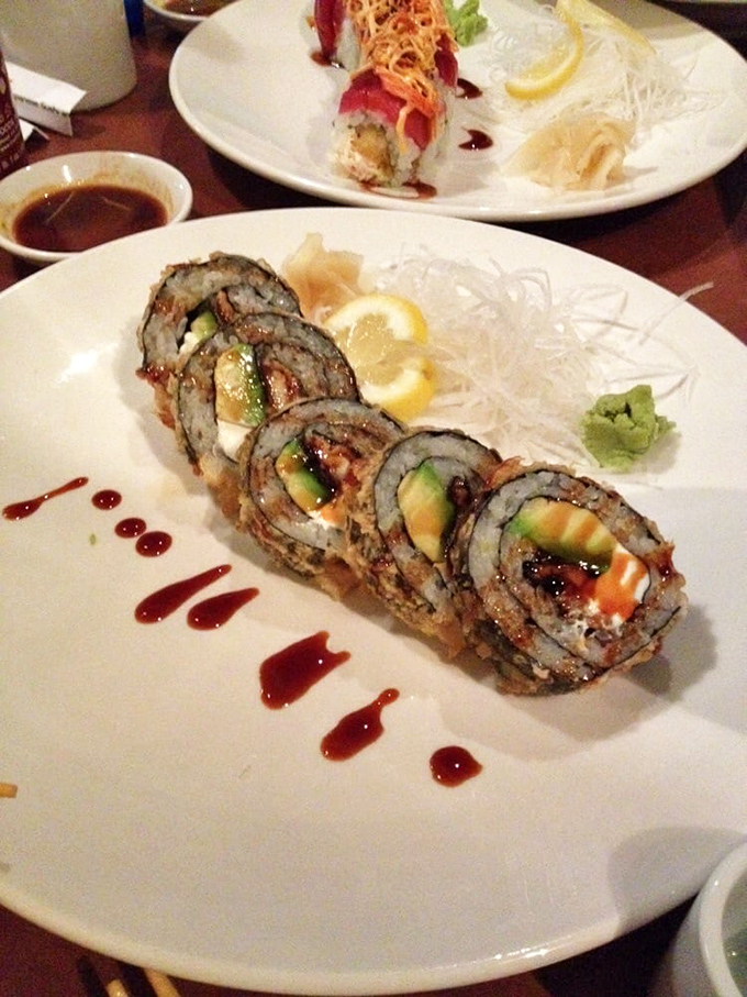 Layers of flavor unfold in each bite of this tempura roll &ndash; like reading a great book where every page reveals something new.