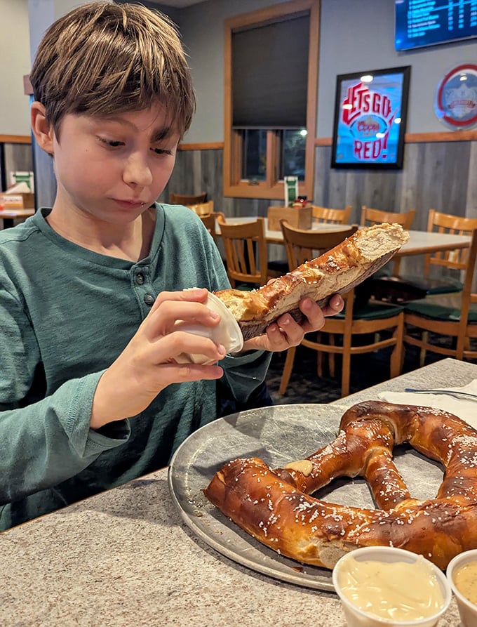 Even the kids know a good thing when they see it. That giant pretzel isn't just food &ndash; it's an edible adventure.