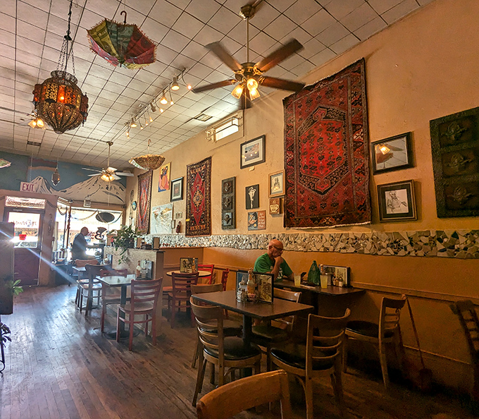 The dining room where strangers become friends over shared stories and the mutual appreciation of food that doesn't need a filter.