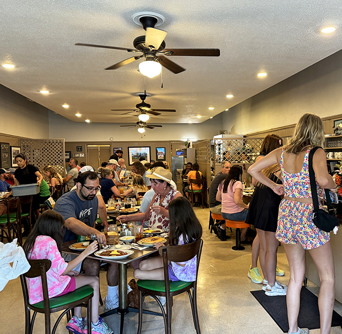 A packed dining room full of smiling faces tells you everything you need to know about this place's reputation.